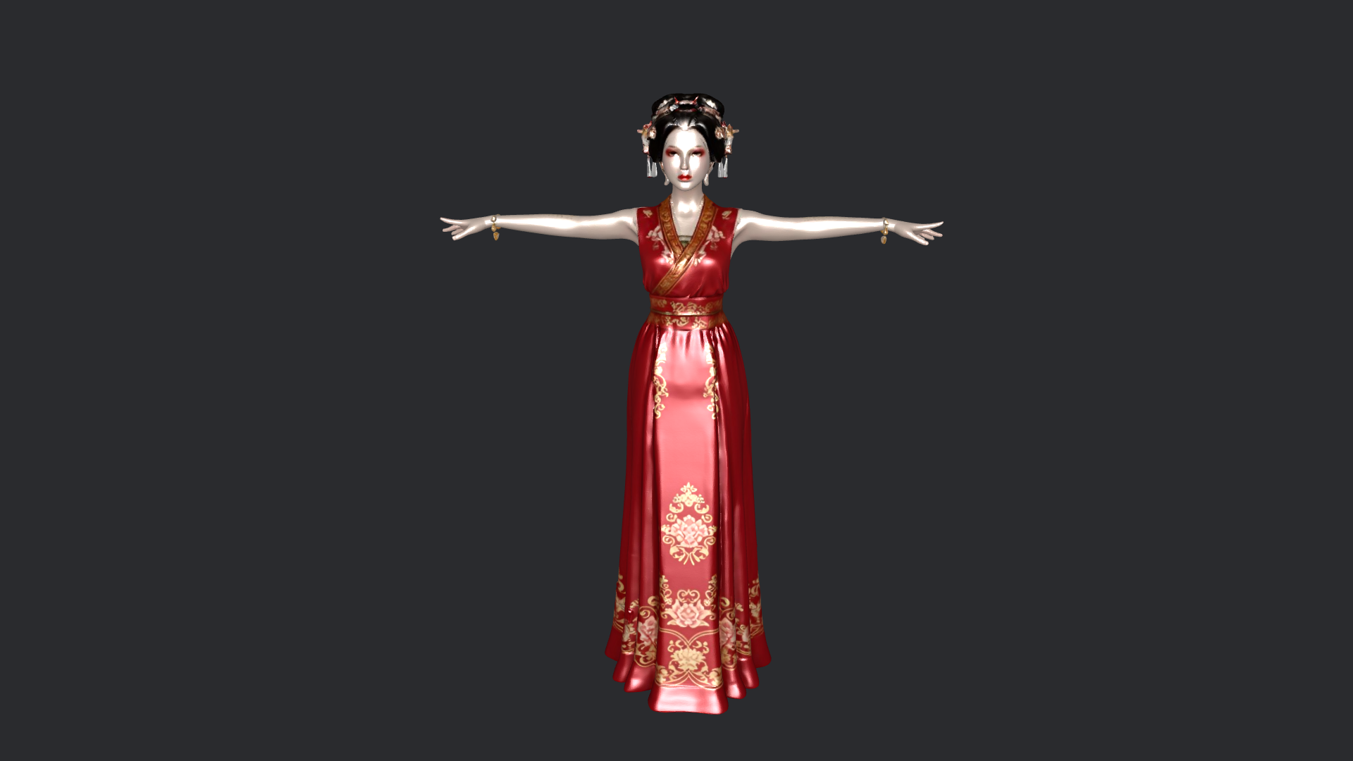 Japanese Female Character 3D Model PBR Textures - itch.io