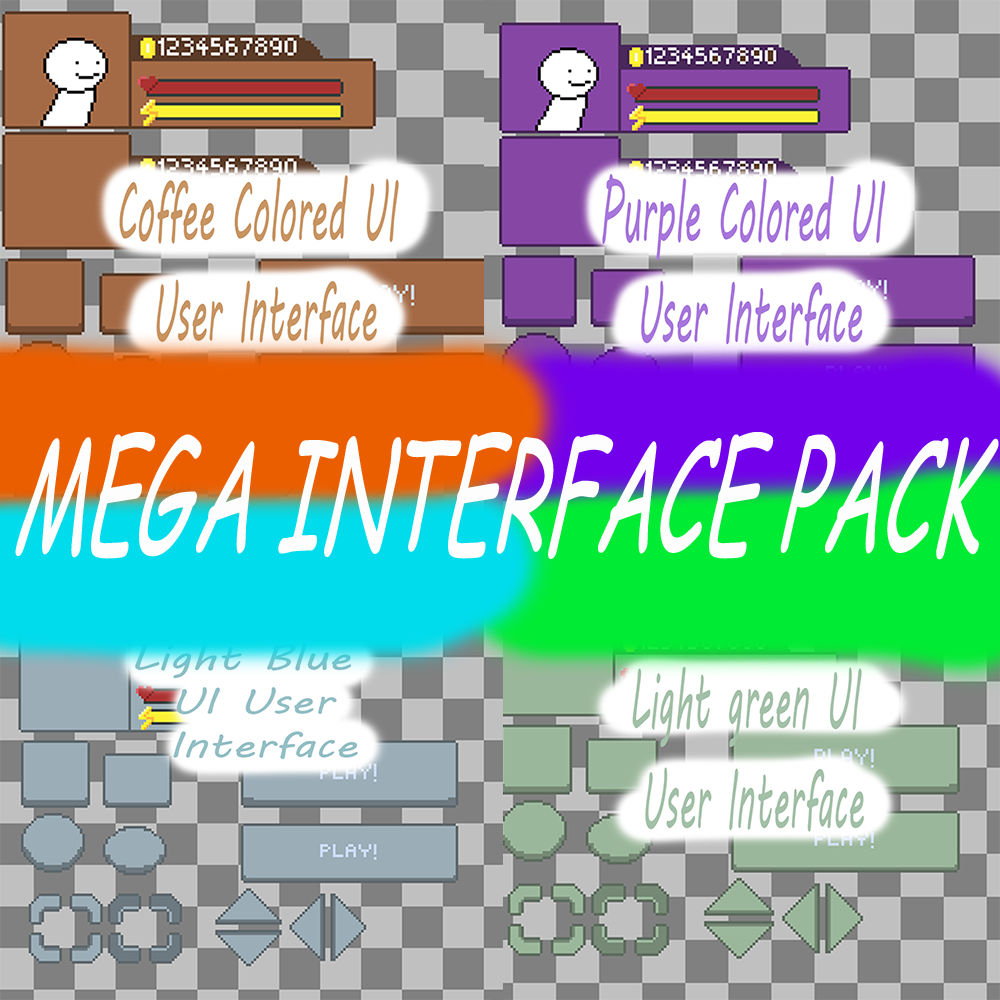 RPG / Platformer Pixel UI Pack (Ready to Use) by snatch3r