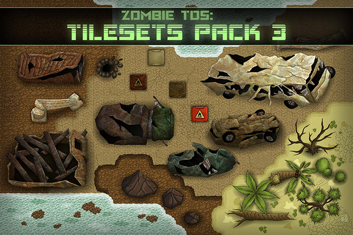 TDS Tileset: sand, stones, plants, water by Free Game Assets (GUI ...