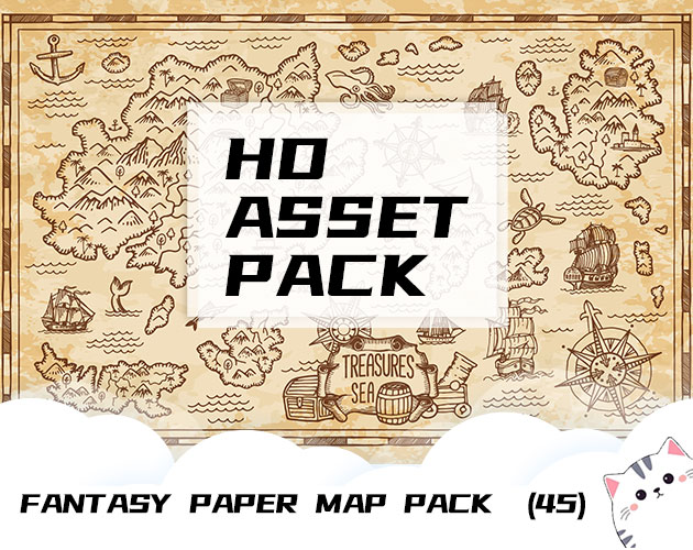 Fantasy Paper Map Pack（45） by ClaireArt