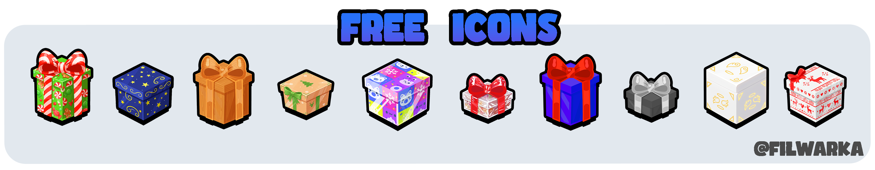 2D Roblox Gift Icons Pack by Filwarka