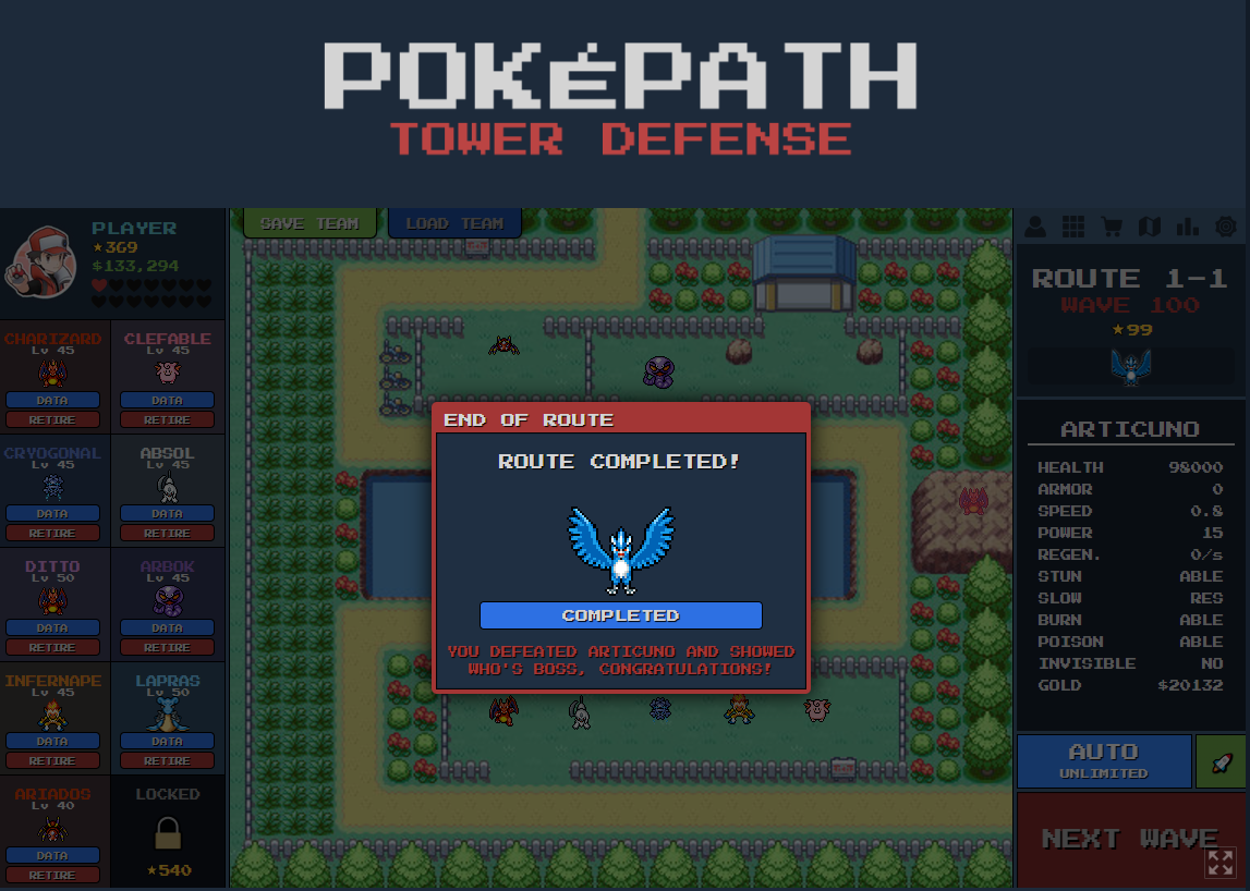 Comments 117 to 78 of 285 - PokéPath TD by Khydra