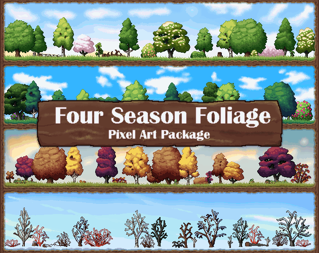 Four Seasons Foliage - Pixel Art Pack by manda
