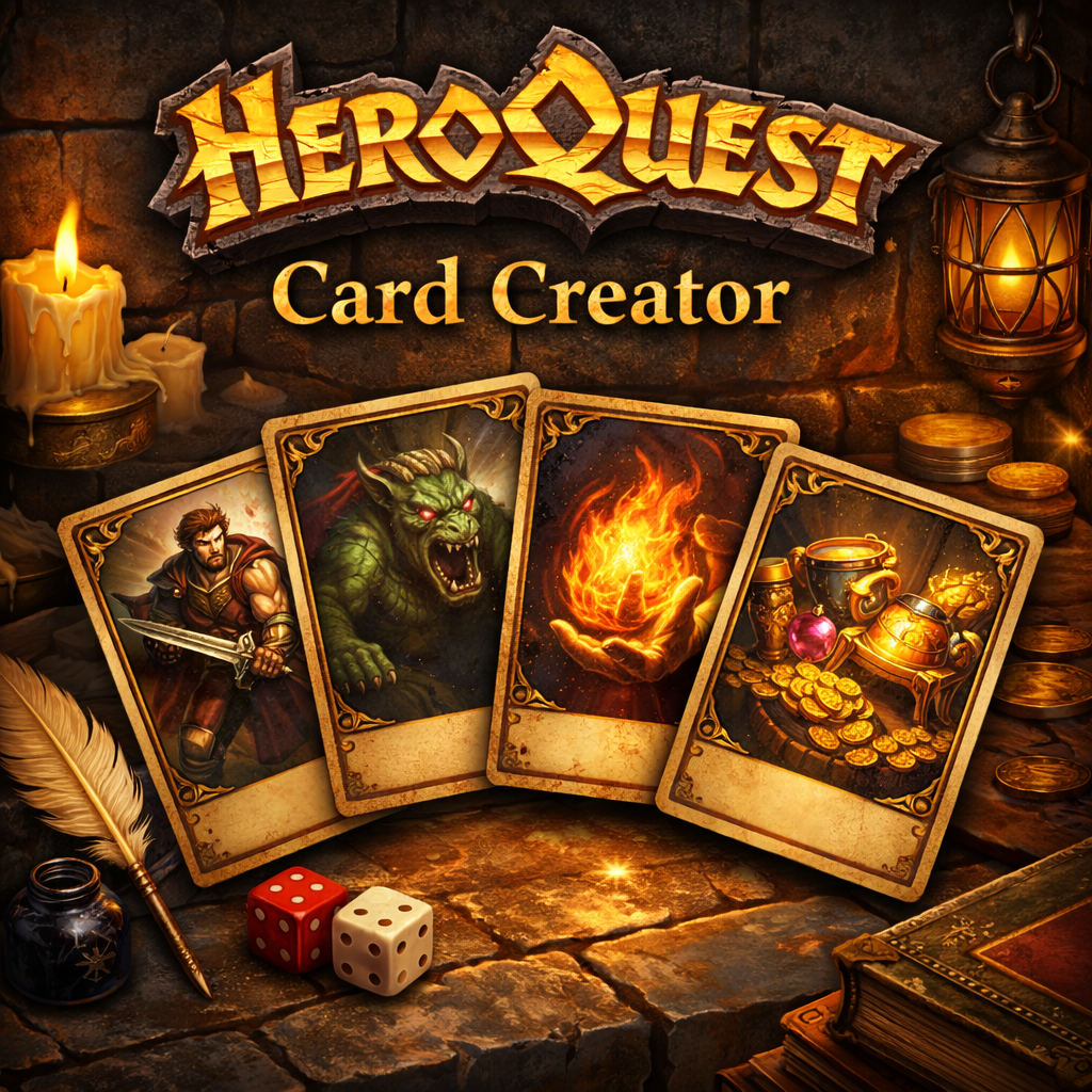 Source code now available - Heroquest Card Creator by Mark
