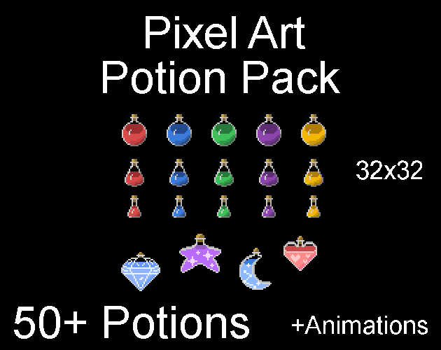 Pixel Art Potion Pack (32x32) by swagger9874