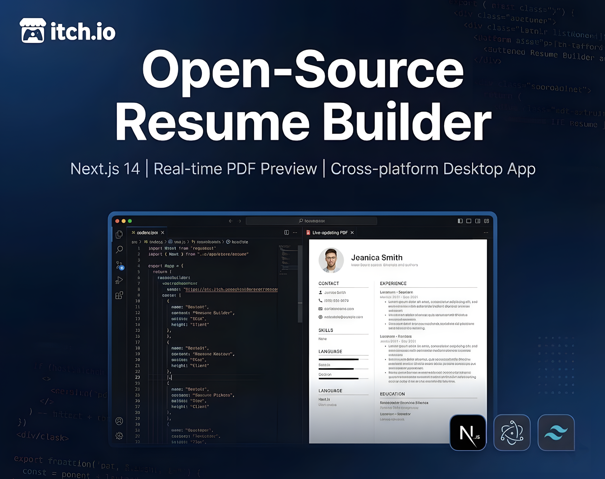 Open Source Resume Builder (Next.js + Electron) by Zyvatrix