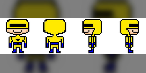 A Simple 32*32 Pixel Superhero Character Sprite Sheet by GamingDroid4004