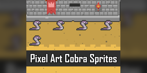 2D Pixel Art Cobra Sprites by Elthen's Pixel Art Shop