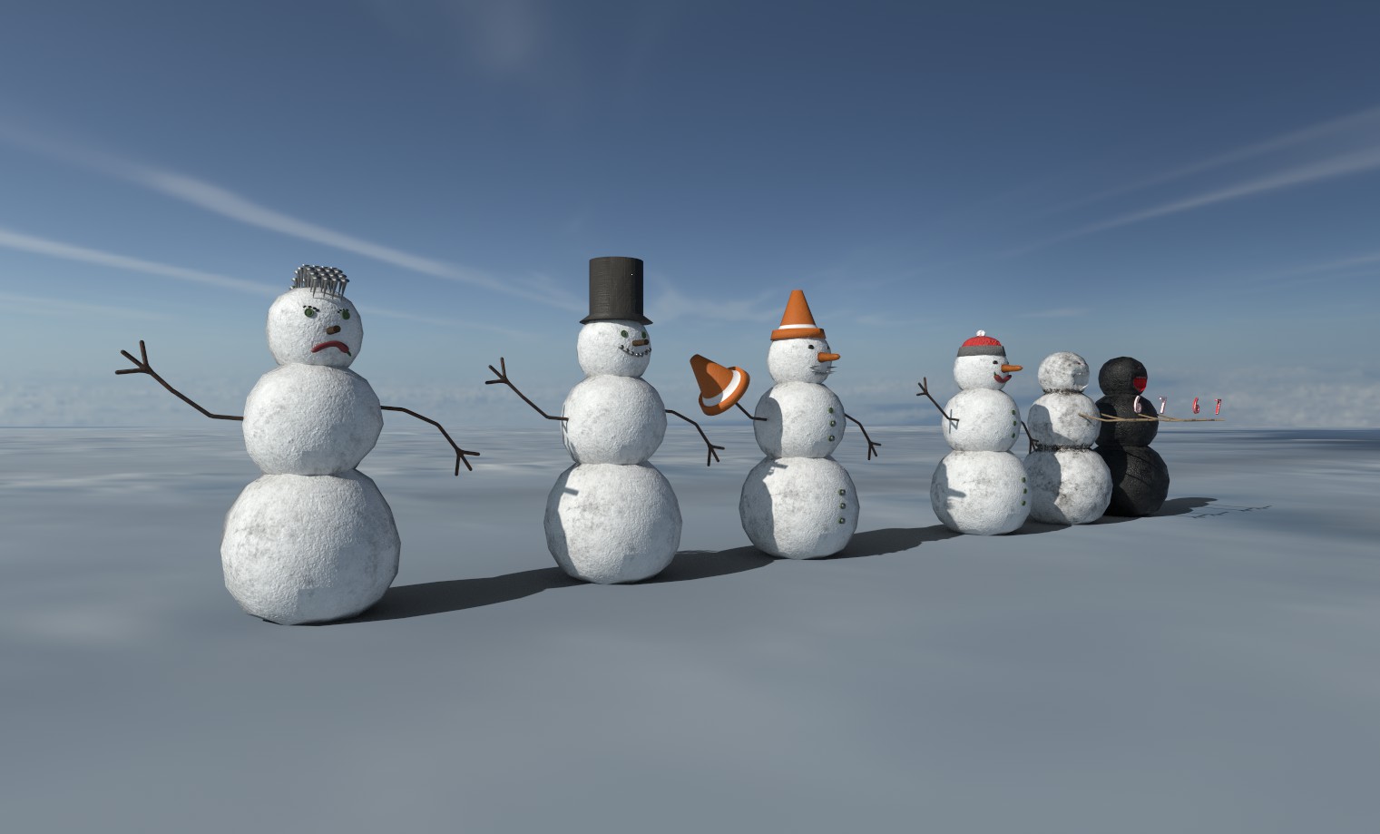 Winter Legends: 6 Unique Animated Snowman Models by Linxreen