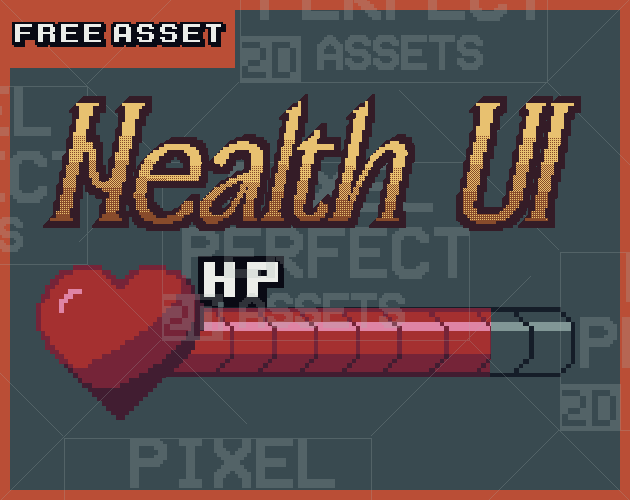 Free Pixel-Perfect Heart Health Bar UI Sprites by Pixel Perfect Assets ...