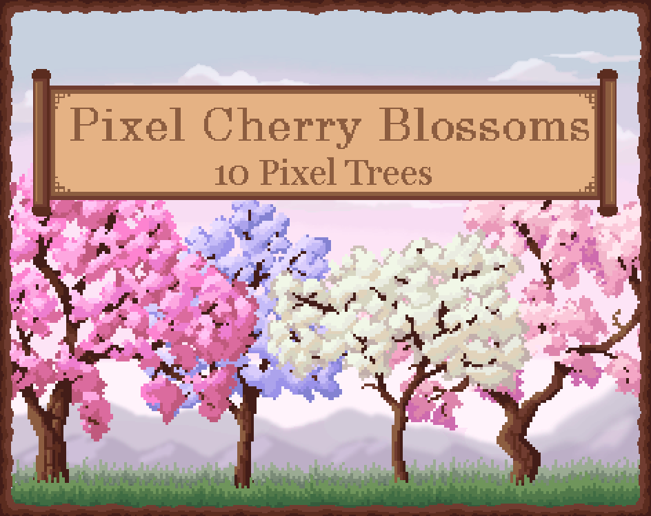 Pixel Cherry Blossoms by manda