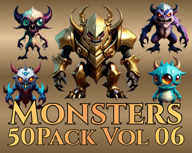 Monsters 50 Pack Vol 06｜RPG Asset Pack (PNG) by Pixel Hammer