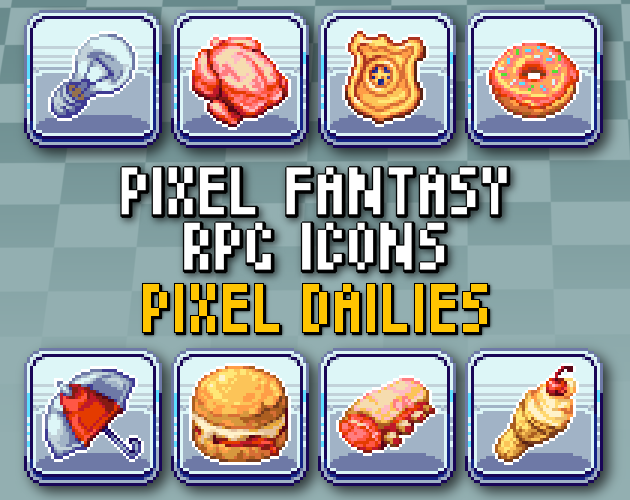 PIXEL FANTASY RPG ICONS - Pixel Dailies 1 by Caz