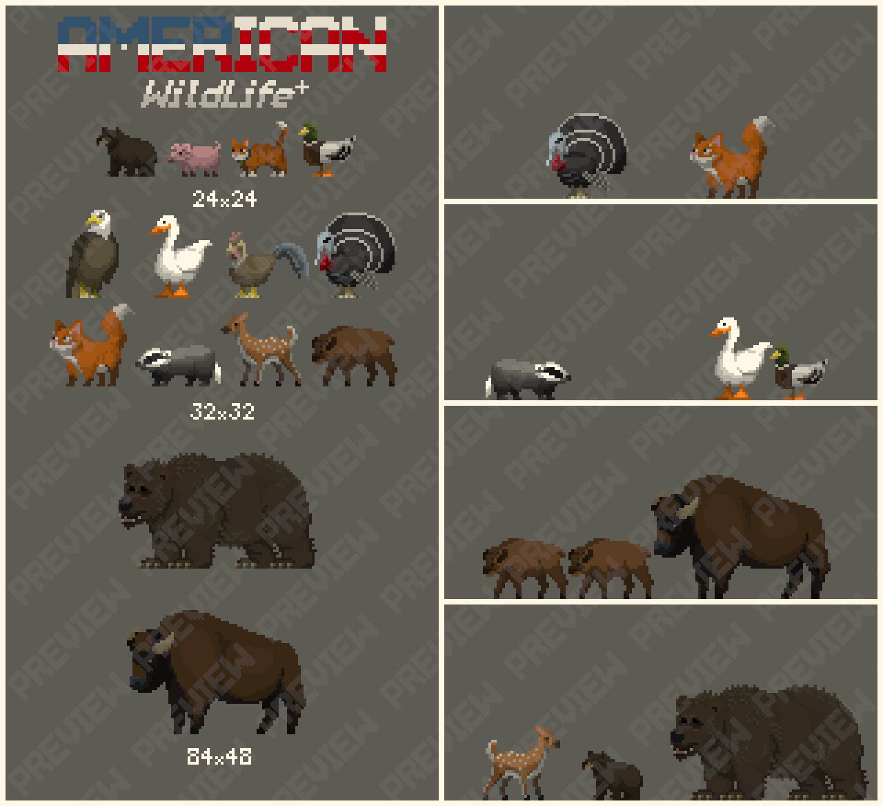The Animal Pack - Pixel Art Asset Pack by Tony Dyson