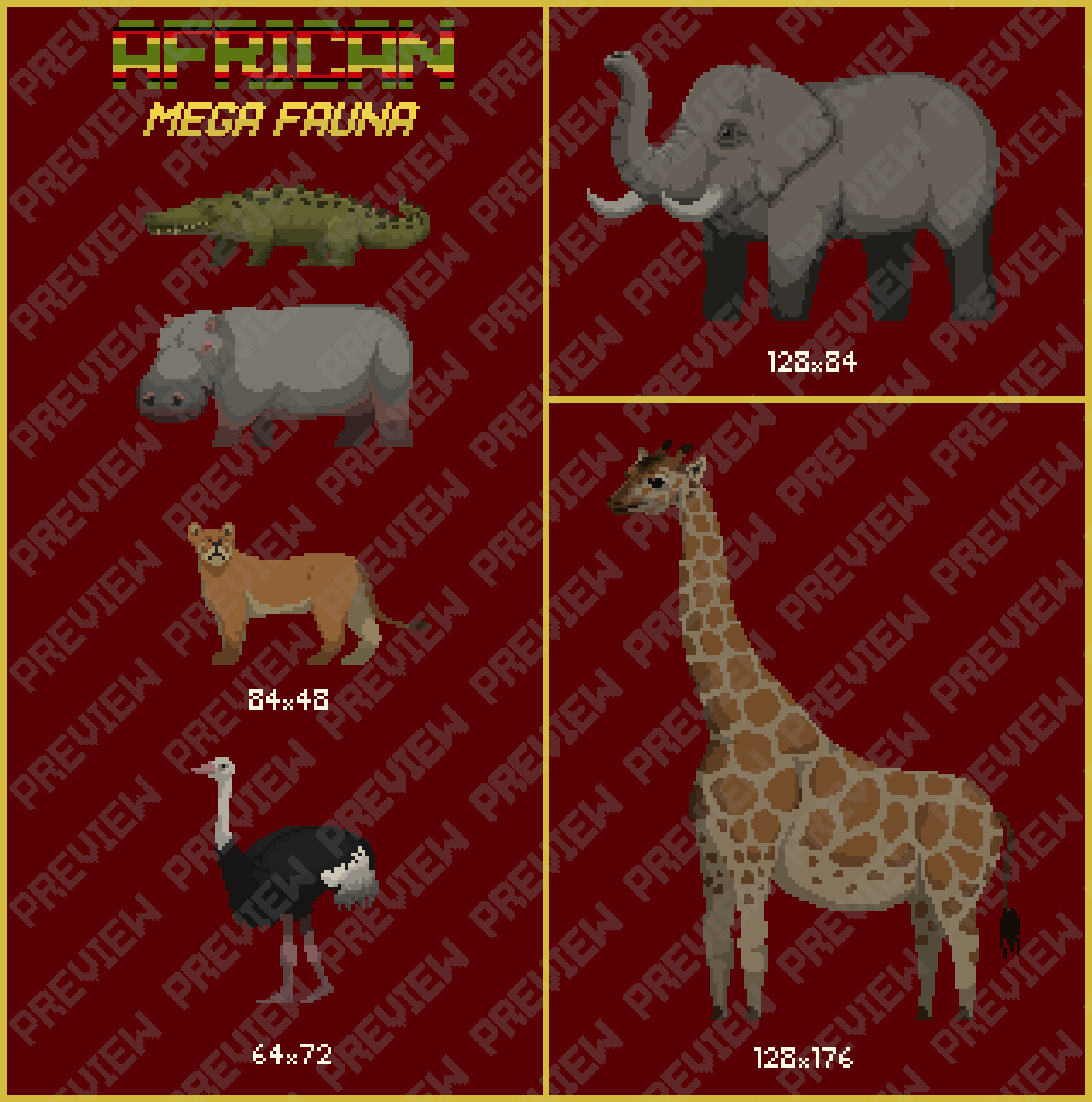 The Animal Pack - Pixel Art Asset Pack by Tony Dyson