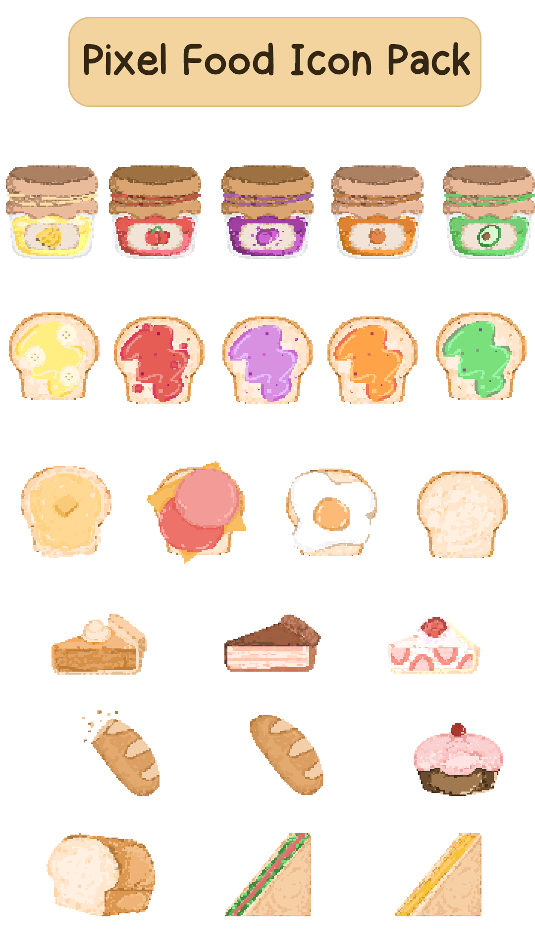 Pixel Food Icon Pack by PS48
