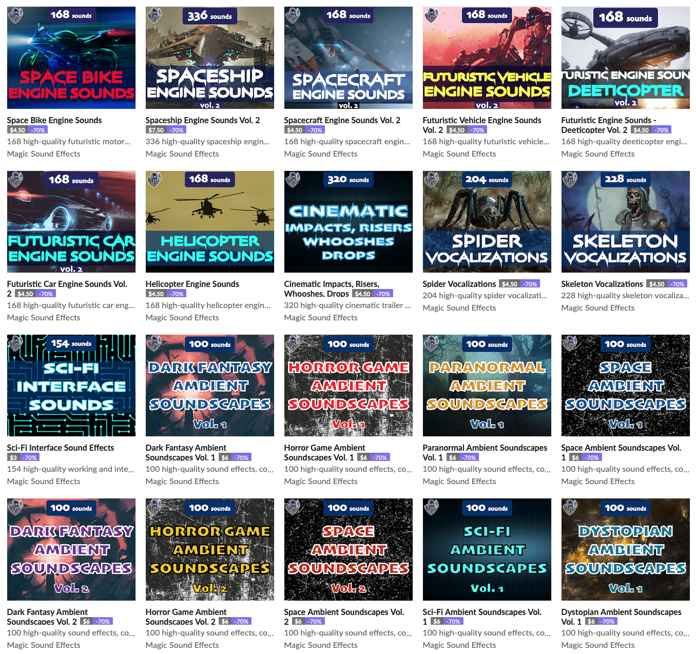 [Audio Assets] WINTER Sale - 70% for each pack, save 97% - $69 for all ...