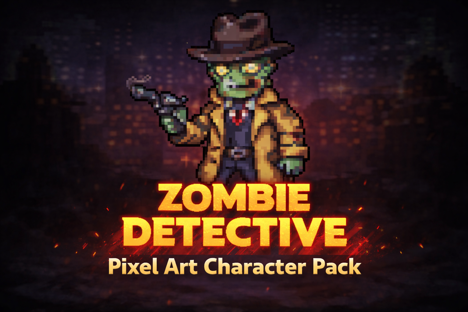 Zombie Detective – Pixel Art Character Pack by sidelka