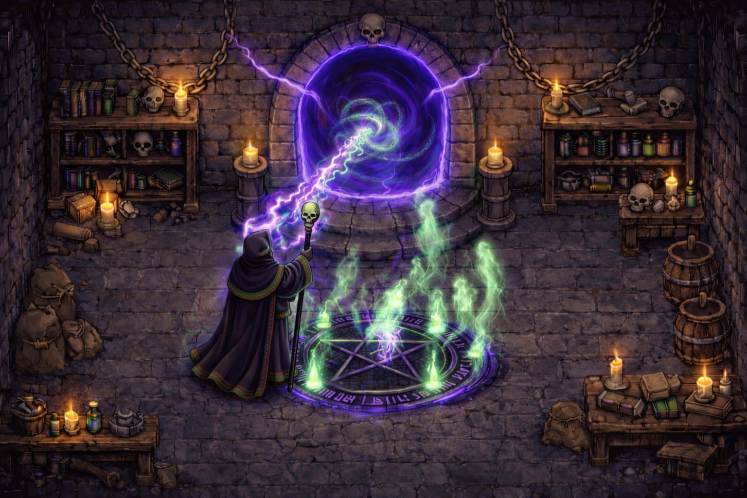 Pixel Necromancer: Lair & FX Pack by giniw