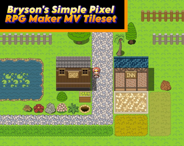 Bryson's Simple Pixel RPG Maker MV Tileset 48x48 by Ikari Creative