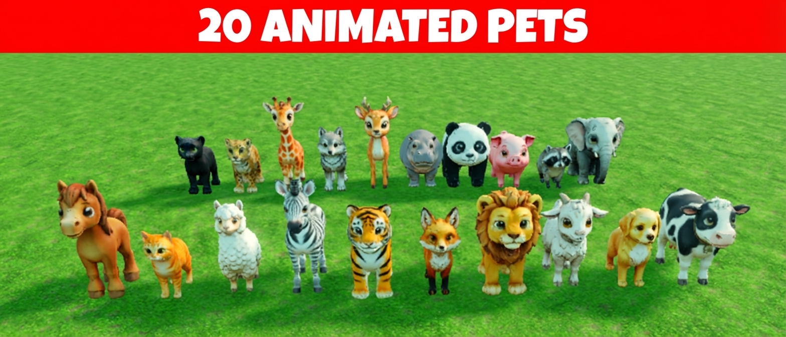 Roblox Simulator Pet Pack: Animated & Rigged by michael11l