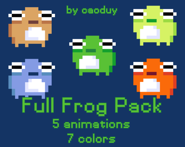 Cute Pixel Frogs Pack - by caoduy by caoduy