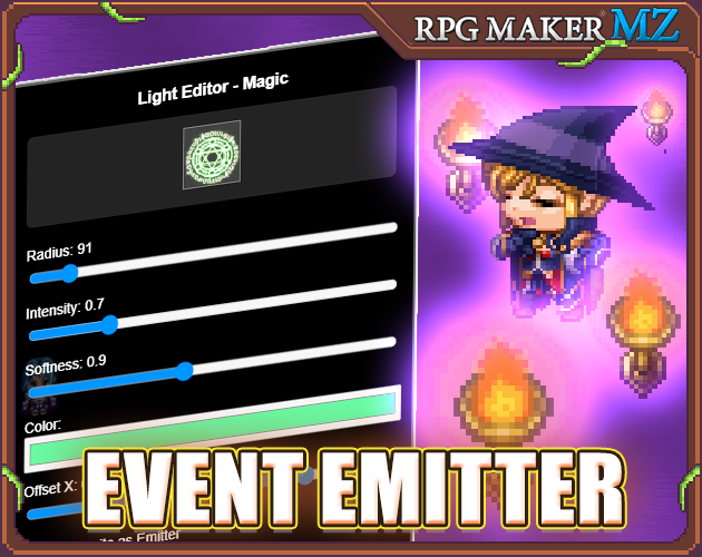 Event Emitter - RPG Maker MZ plugin by Sang Hendrix