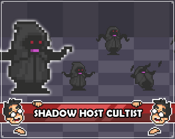 2D Pixel Art Shadow Host Cultist Sprites by Elthen's Pixel Art Shop