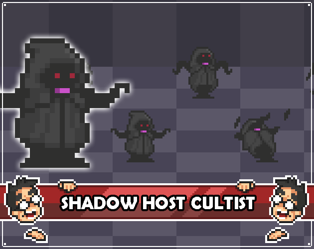 2D Pixel Art Shadow Host Cultist Sprites by Elthen's Pixel Art Shop