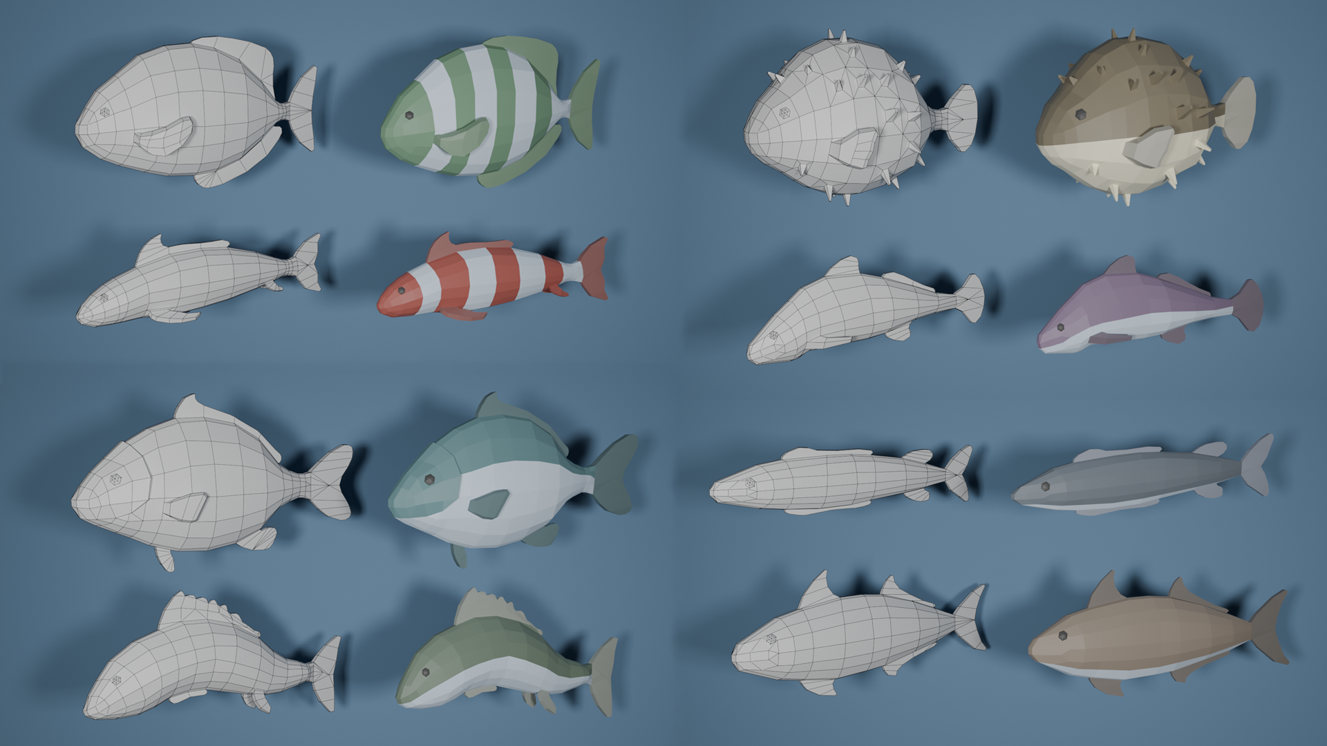 Low Poly Fishing Pack by Floreswa