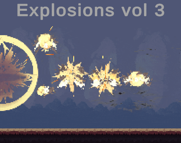 Explosions 12 Pixel Sprite sheet Vol 3 by CREASTA PIXEL