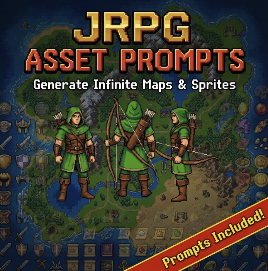 Infinite JRPG Assets: AI Prompts & Recipes (FREE) by haruka_apps