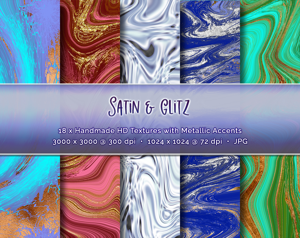 Satin & Glitz - Freebie! 18 x Handmade HD Textures by Evalynn