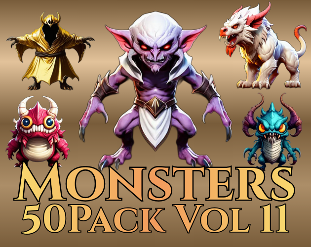 Monsters 50 Pack Vol 11｜RPG Asset Pack (PNG) by Pixel Hammer
