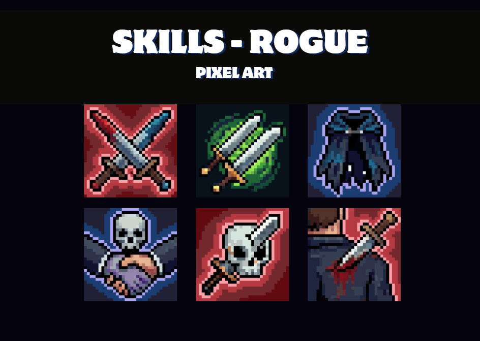Rogue Skills Pixel Art by Pixel-Banner