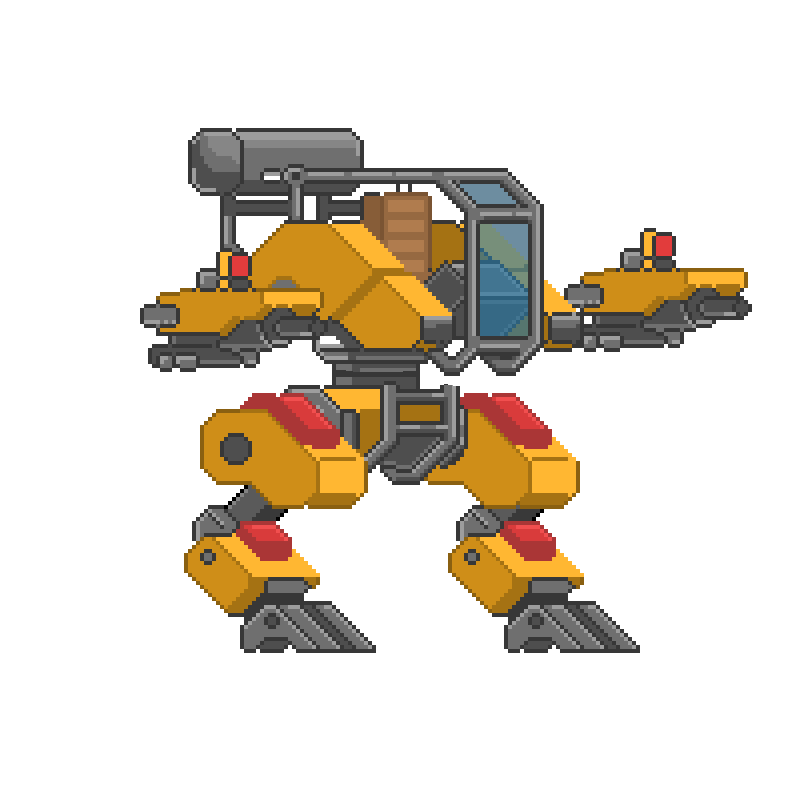 Mech Sci-Fi Robotic Vehicle Pixel Art by Aralepixel