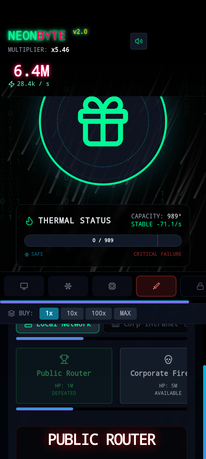 🟢 UPDATE 2.0: THE CRASH PROTOCOL & PERFORMANCE BOOST - NeonByteCliker ...