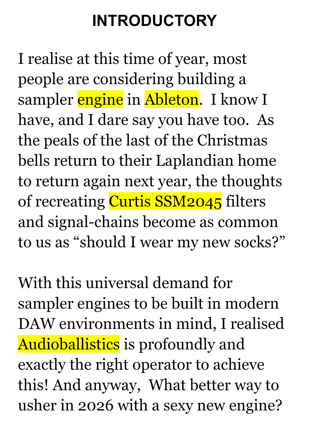 Building Sampler Engines - a companion Devlog - part one. (Book release ...