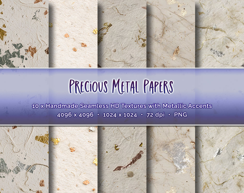 Precious Metal Papers - 10 x Seamless Papers with Metallic Accents by ...