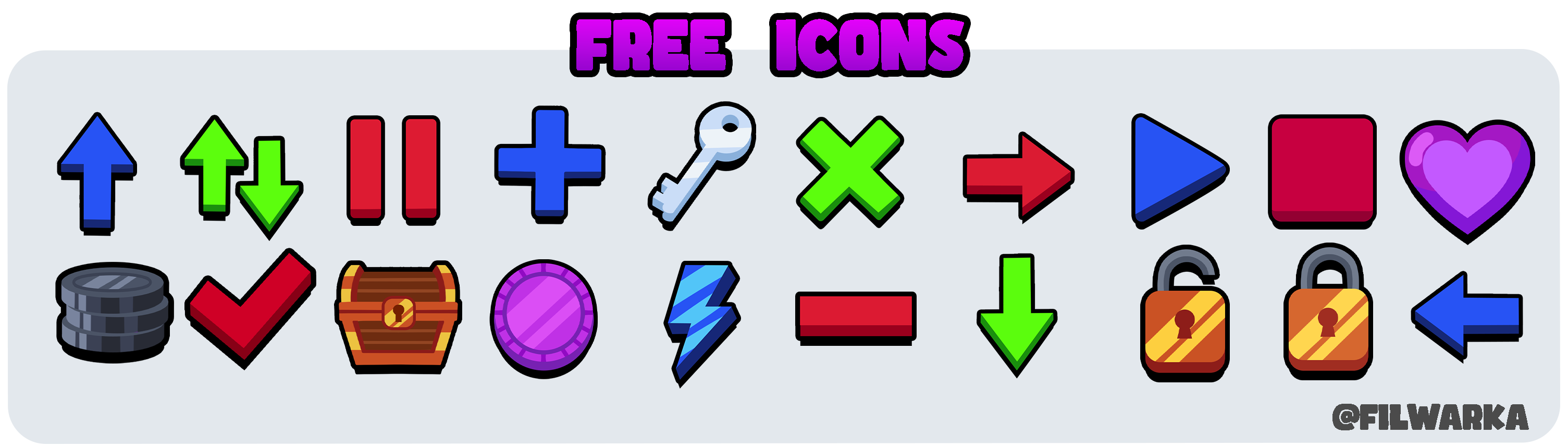 2D UI Asset Roblox Pack (ICONS) by Filwarka