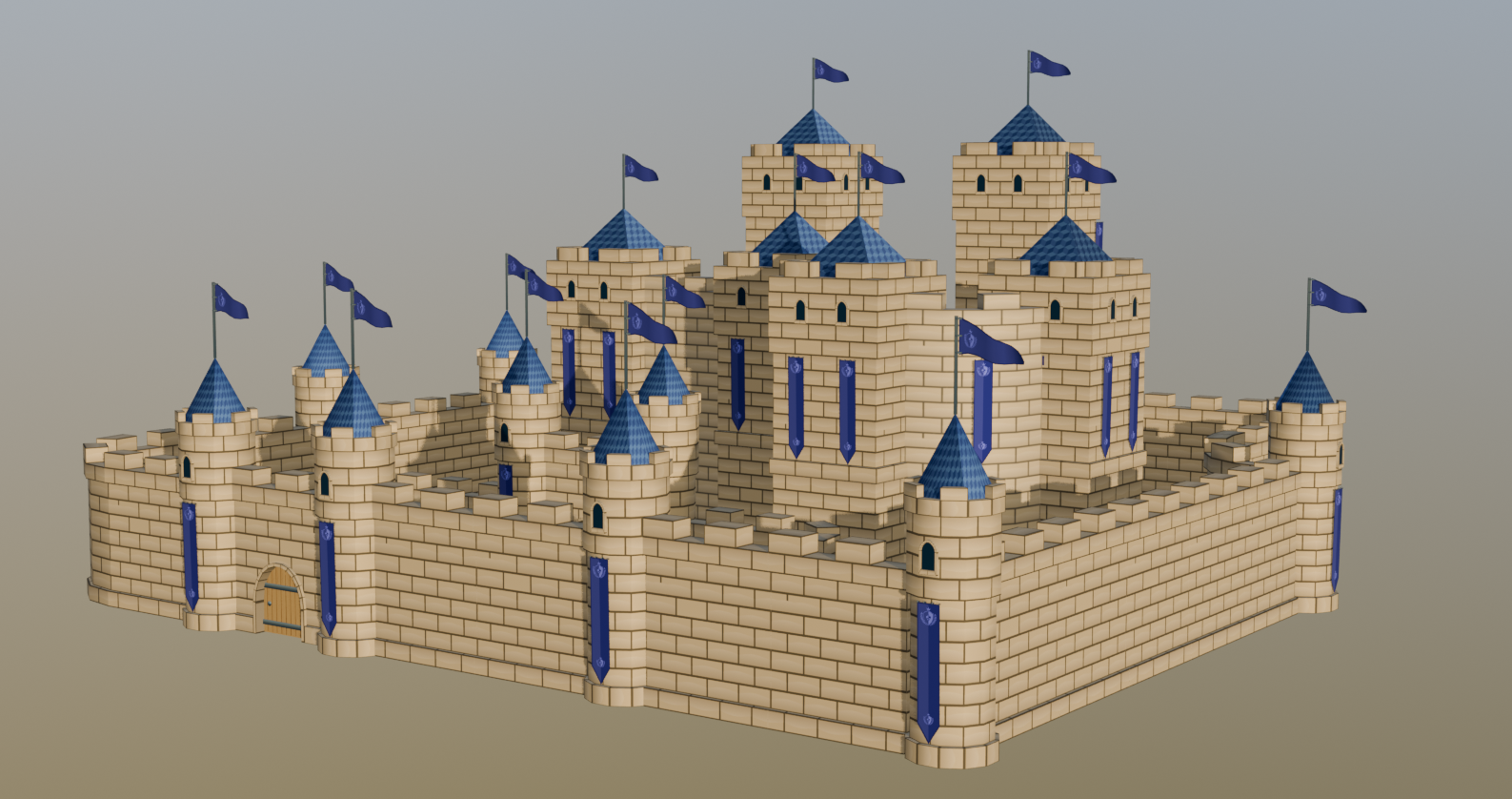 Modular Low Poly Stylized Castle by Berari