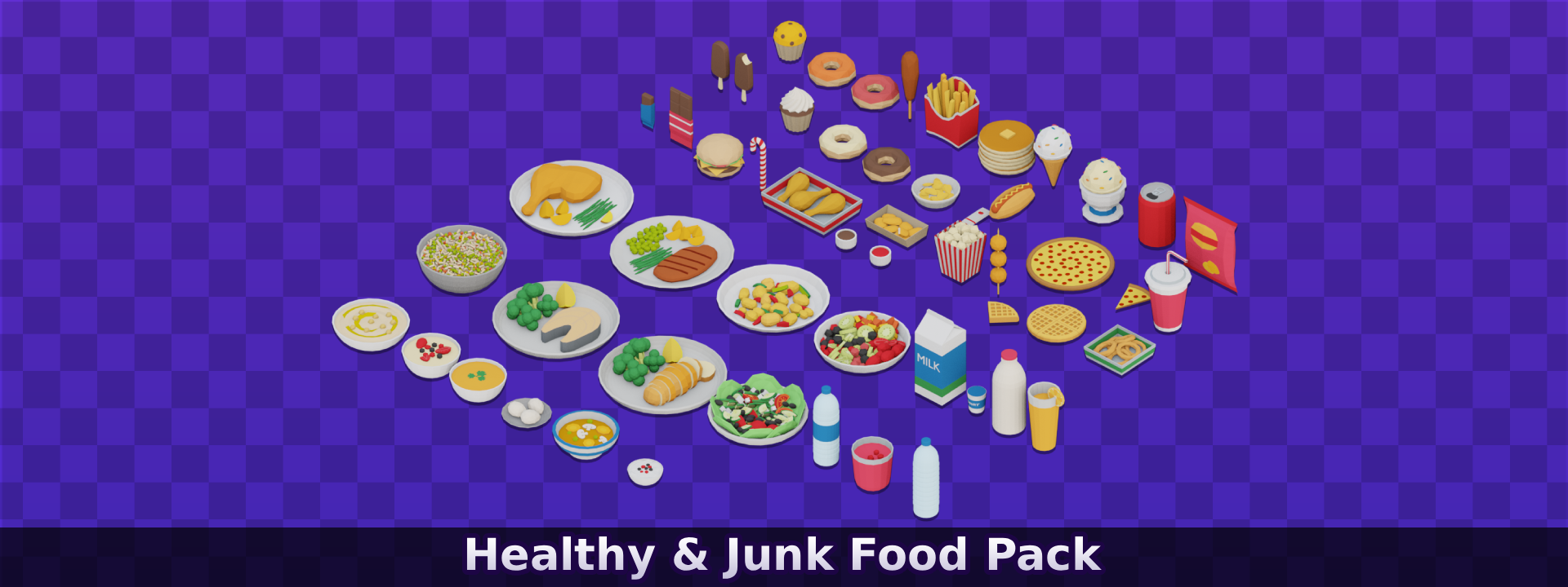 Healthy & Junk Food Pack by KloWorks