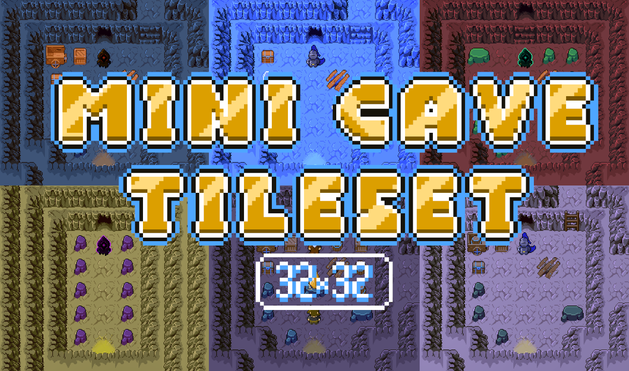 Medieval cave tileset topdown 32x32 by Booom