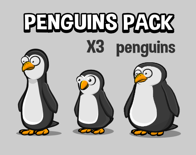 Penguins pack by Robert Brooks - gamedeveloperstudio.com