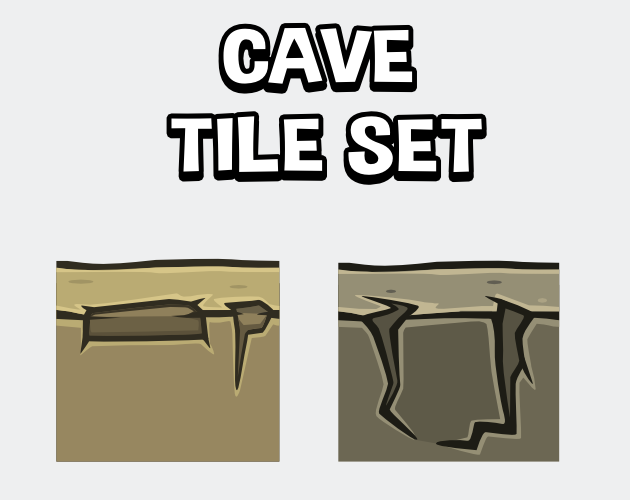 Cave tile set by Robert Brooks - gamedeveloperstudio.com