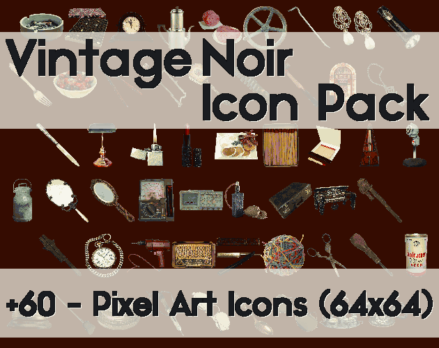 Vintage Noir Icon Pack by Veilworks