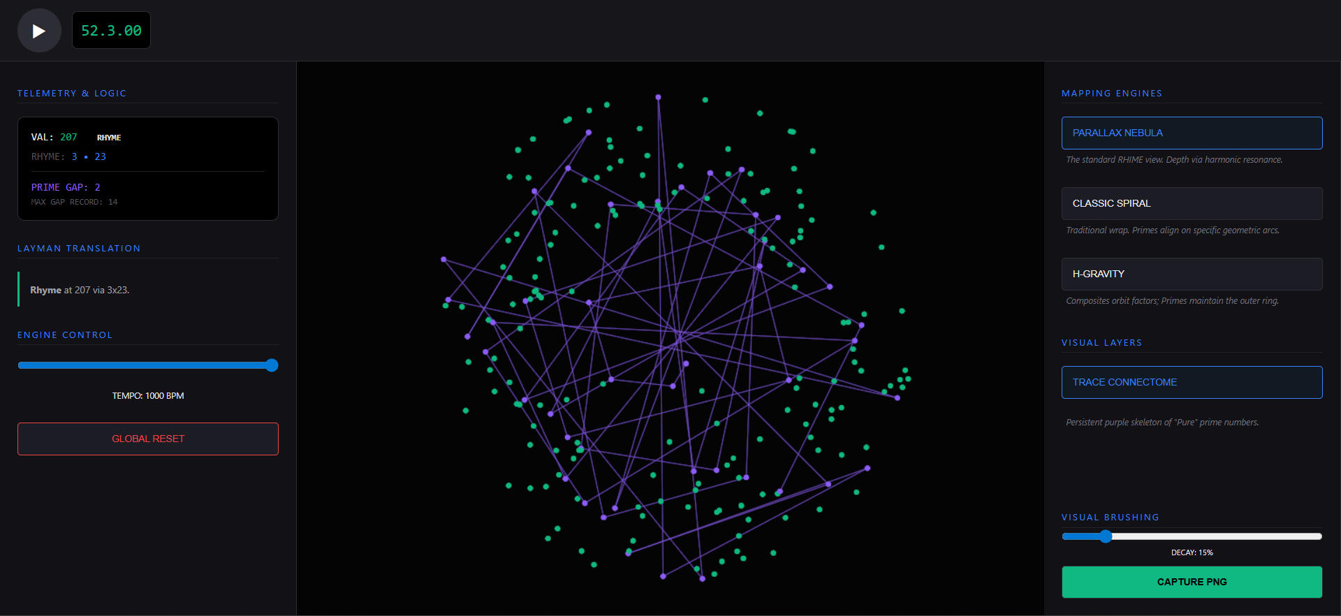 Deterministic Visualization and Sonification Engine-Prime Number and Rhyming Number Based Dot ...