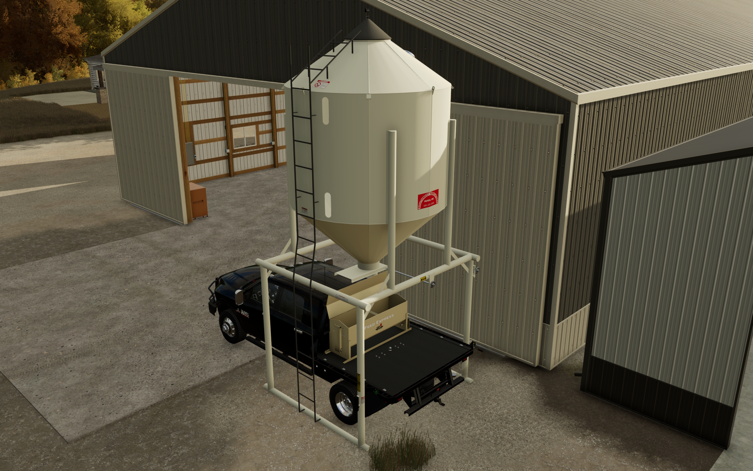 FS22 15-ton Overhead Bulk Storage Bin by Green Acres Modding