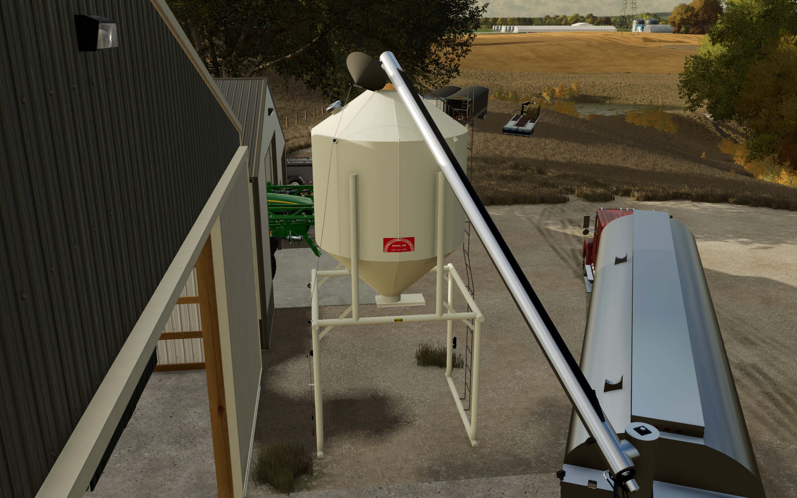 FS22 15-ton Overhead Bulk Storage Bin by Green Acres Modding
