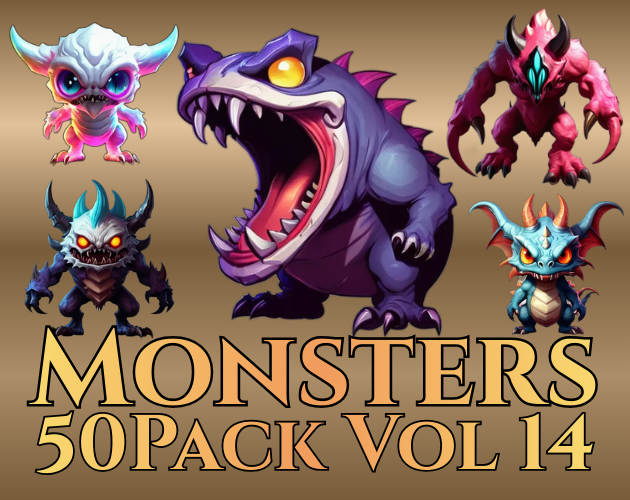 Monsters 50 Pack Vol 14｜RPG Asset Pack (PNG) by Pixel Hammer